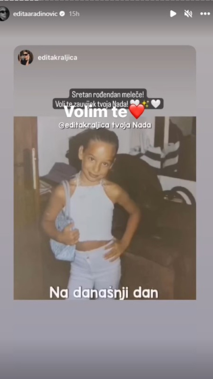 SLIKA IZ DETINJSTVA: Edita pokazala kako je izgledala kao devojčica ...